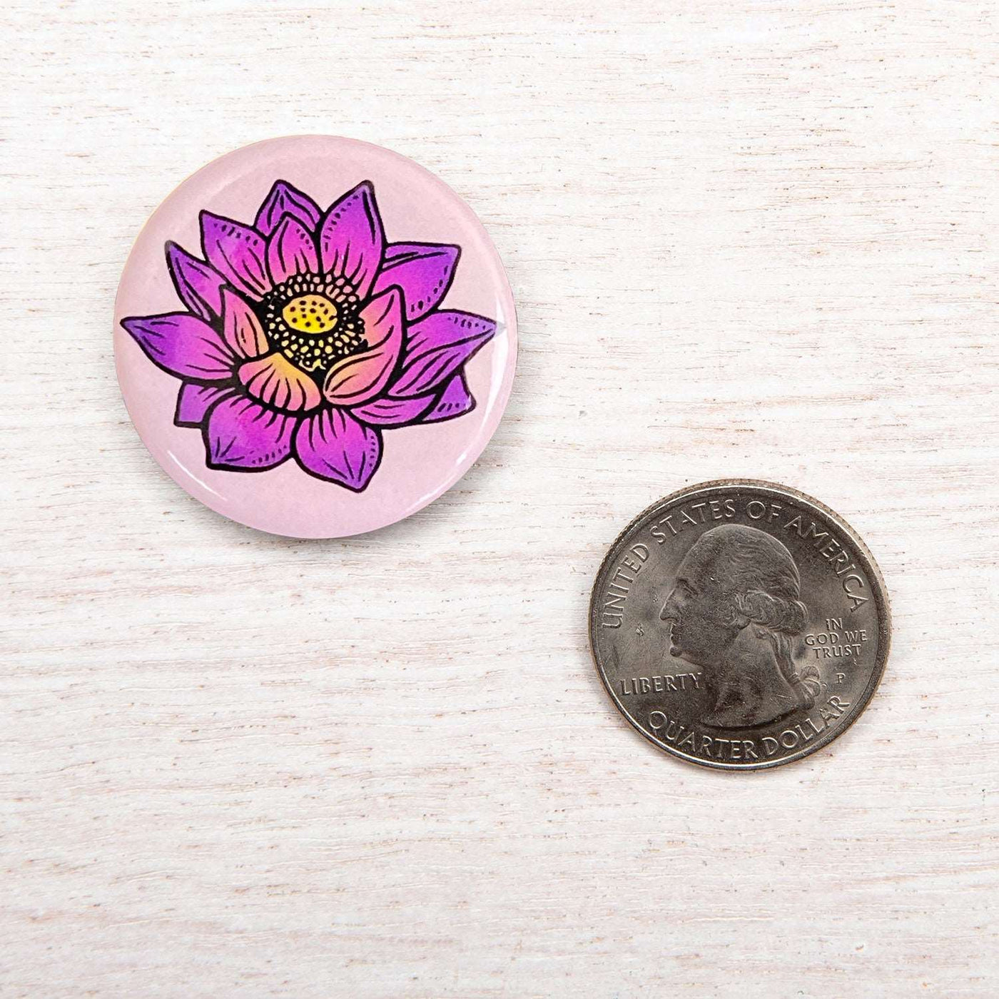 Lotus Button Pin
