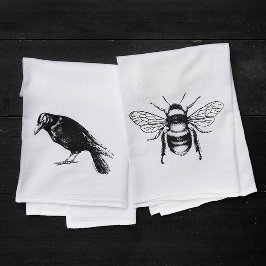 Bee and Crow Tea Towel Set