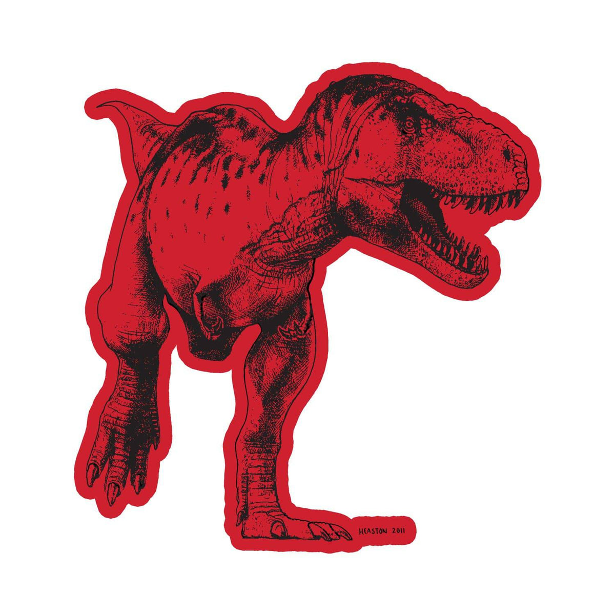 The Red and Black T-Rex Sticker from Counter Couture
